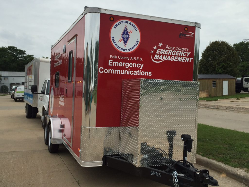 Polk County ARES Receives New Emergency Communications Trailer.